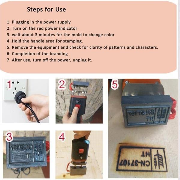 Foil Electric Portable Handheld Hot Stamping Machine Wood Pallet Tools