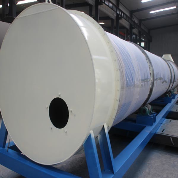 Three Channels Rotary Drum Dryer With Cyclone Dust Collector